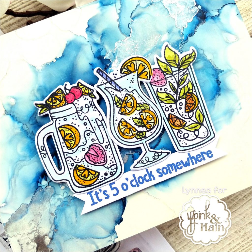 Happy Hour Alcohol Inked Card – Pink and Main Blog